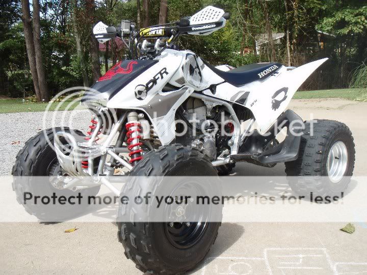 My New White Fo~Fitty...few mods | Honda TRX 450R