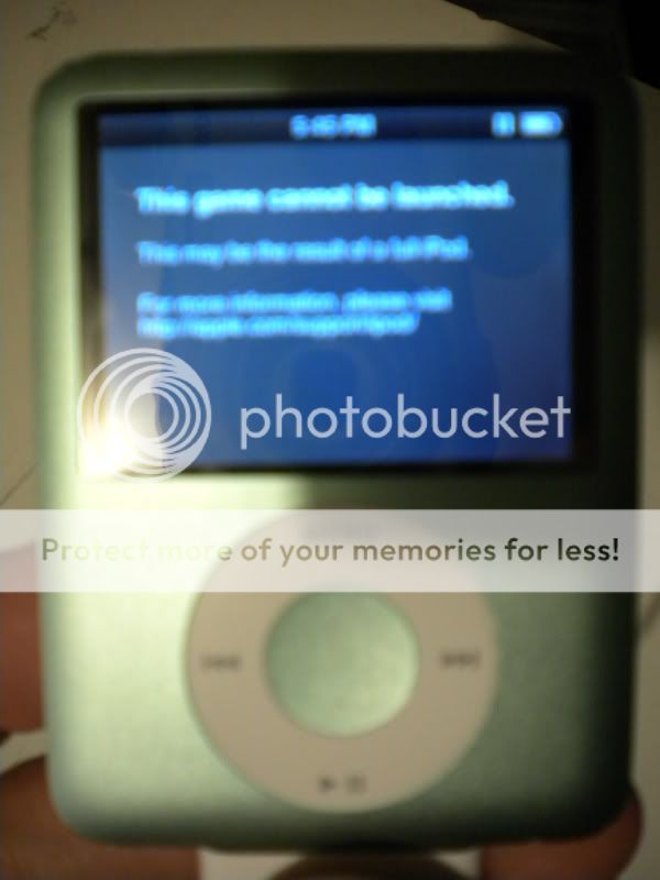 Help! iPod not responding! "This game cannot be launched" | iLounge Forums