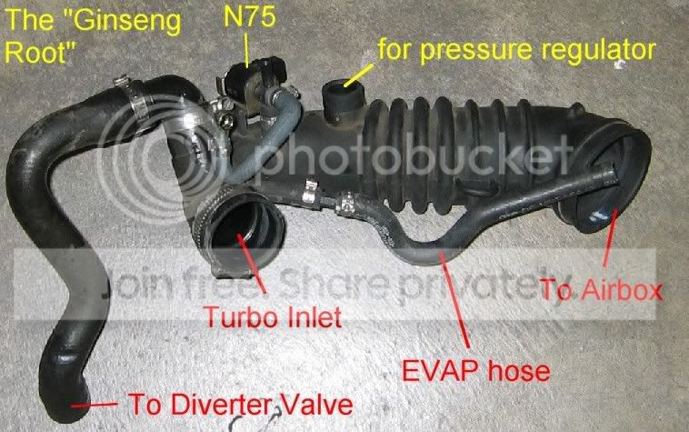 Hose going to N75 valve | VW Vortex - Volkswagen Forum
