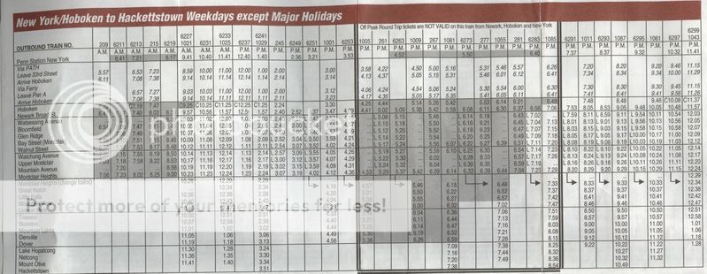 Former Boonton Line/Timetable Redesigns - RAILROAD.NET
